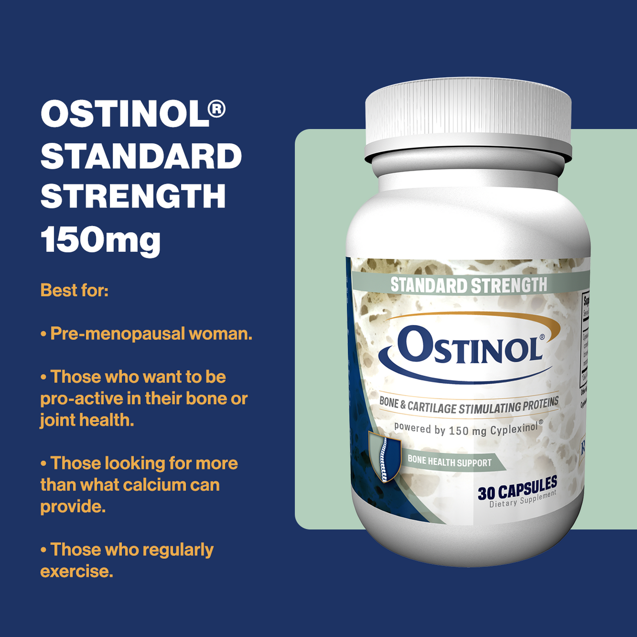 Ostinol® Standard Strength 150mg - Breakthrough Bone & Joint Health ...
